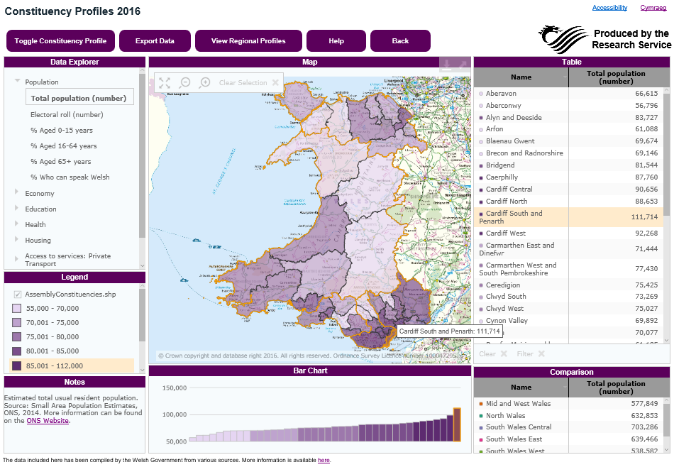 Interactive Assembly constituency profiles