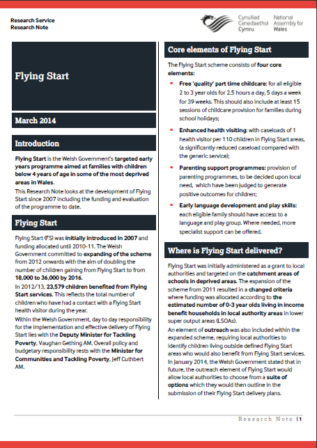 New Publication: Flying Start